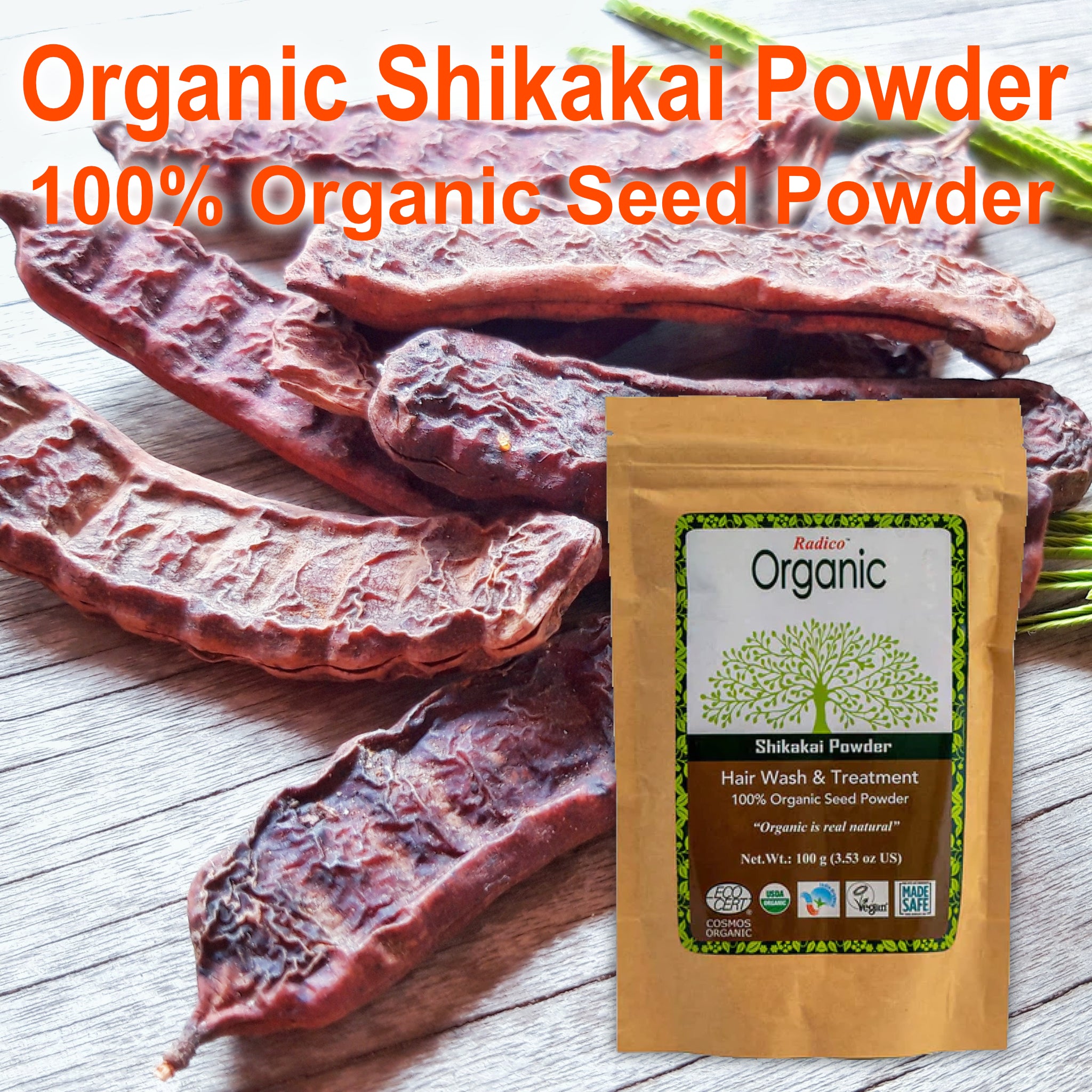 Organic Shikakai Seed Powder For Shinier Hair – Radico USA